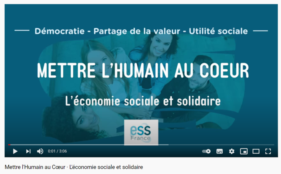 Vidéo ESS France, mettre en récit les principes de l'ESS / "Mettre l ...